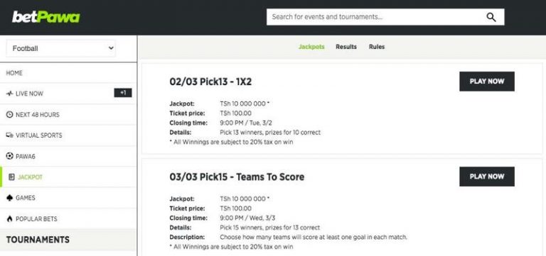 Betpawa Tanzania ☆ Free Bets, App Reviews, Jackpots, Live Bets