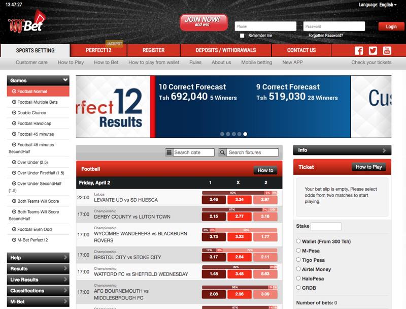 MBet Tanzania ★ Betting Online, App Download Review, Bonuses